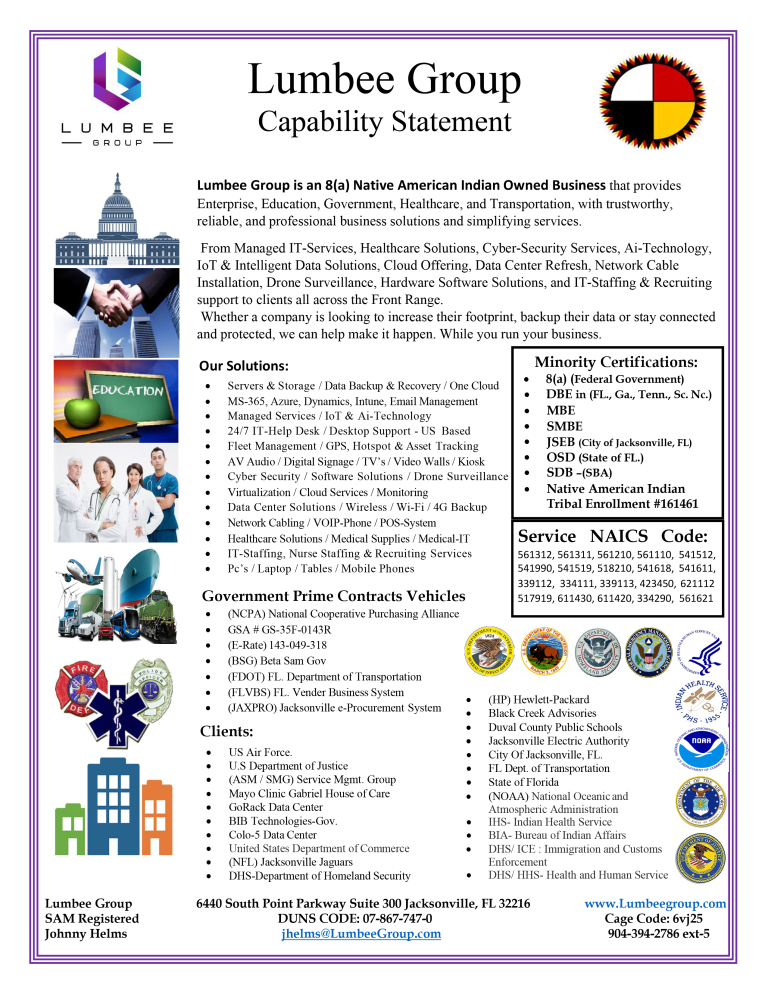 Lumbee Group Capability Statement – lumbeegroup.com